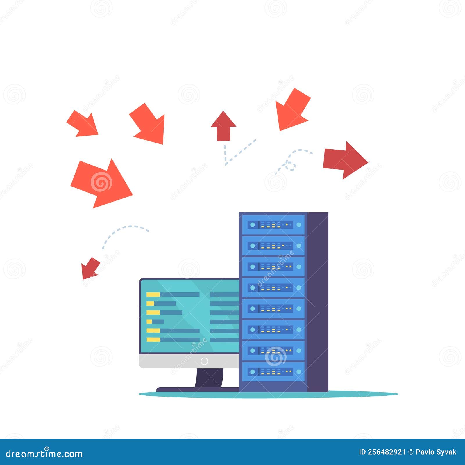 Internetverbinding Datacenter En Informatie-uitwisseling Abstract ...