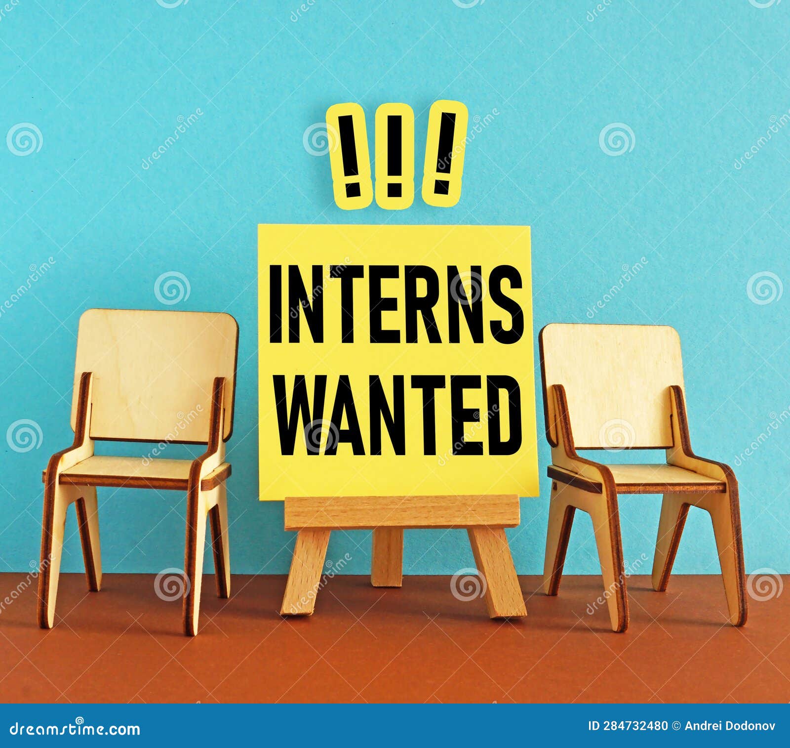 Interns Wanted is Shown Using the Text. Internship Business Concept ...