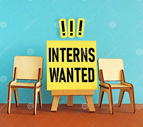 Interns Wanted is Shown Using the Text. Internship Business Concept ...