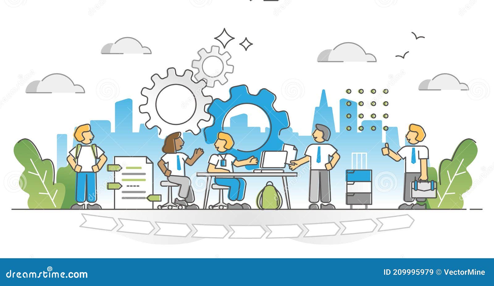 Internship As Job Career Training And Skill Practice Process Outline ...