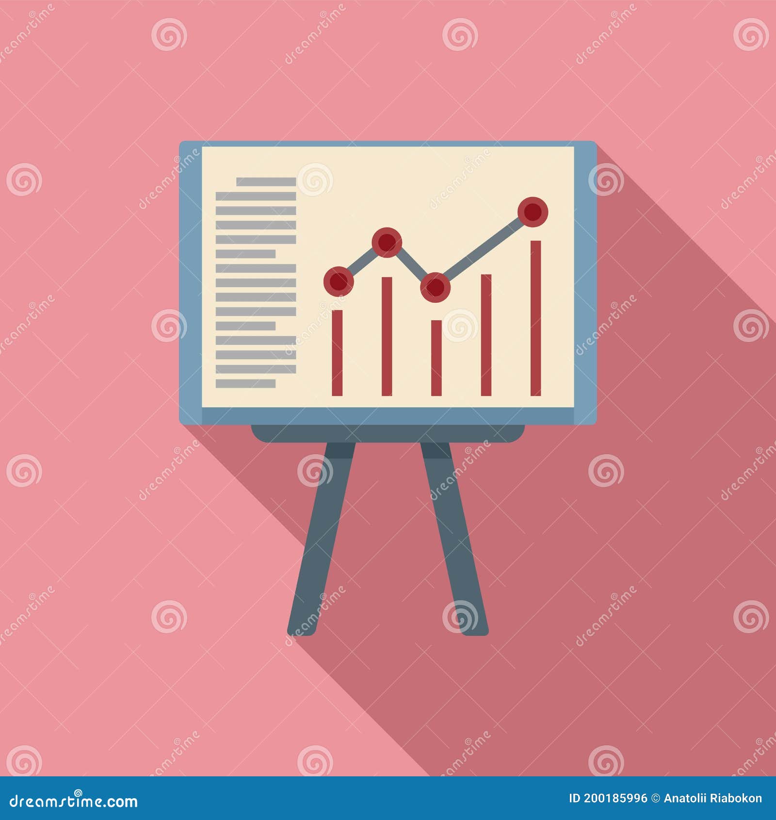 Internship Banner Graph Icon, Flat Style Stock Vector - Illustration of ...