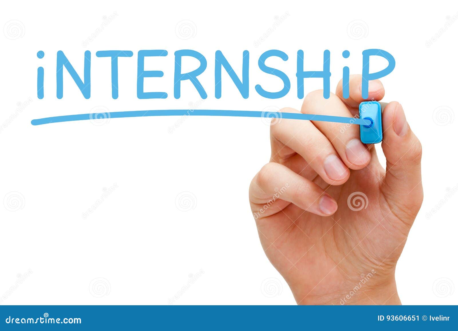 Internship Blue Marker stock image. Image of improve - 93606651