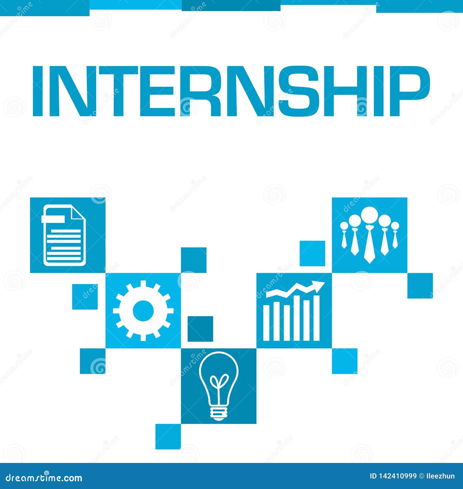 INTERNSHIP Blue And Green Overlapping Squares Banner Royalty-Free Stock ...