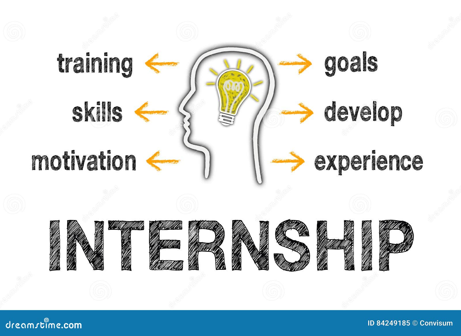 Internship Business Concept Stock Illustration - Illustration of ...