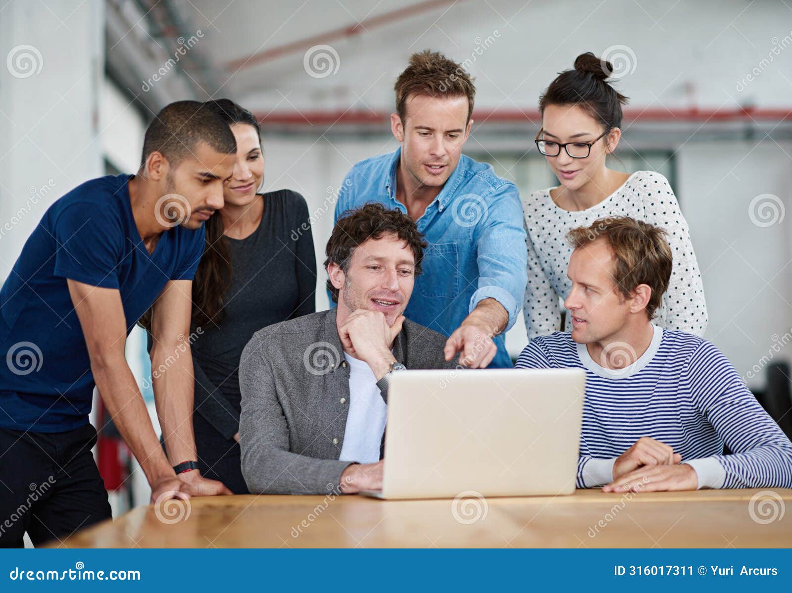 Internship, Employee and Office with Laptop for Teamwork, Collaboration ...