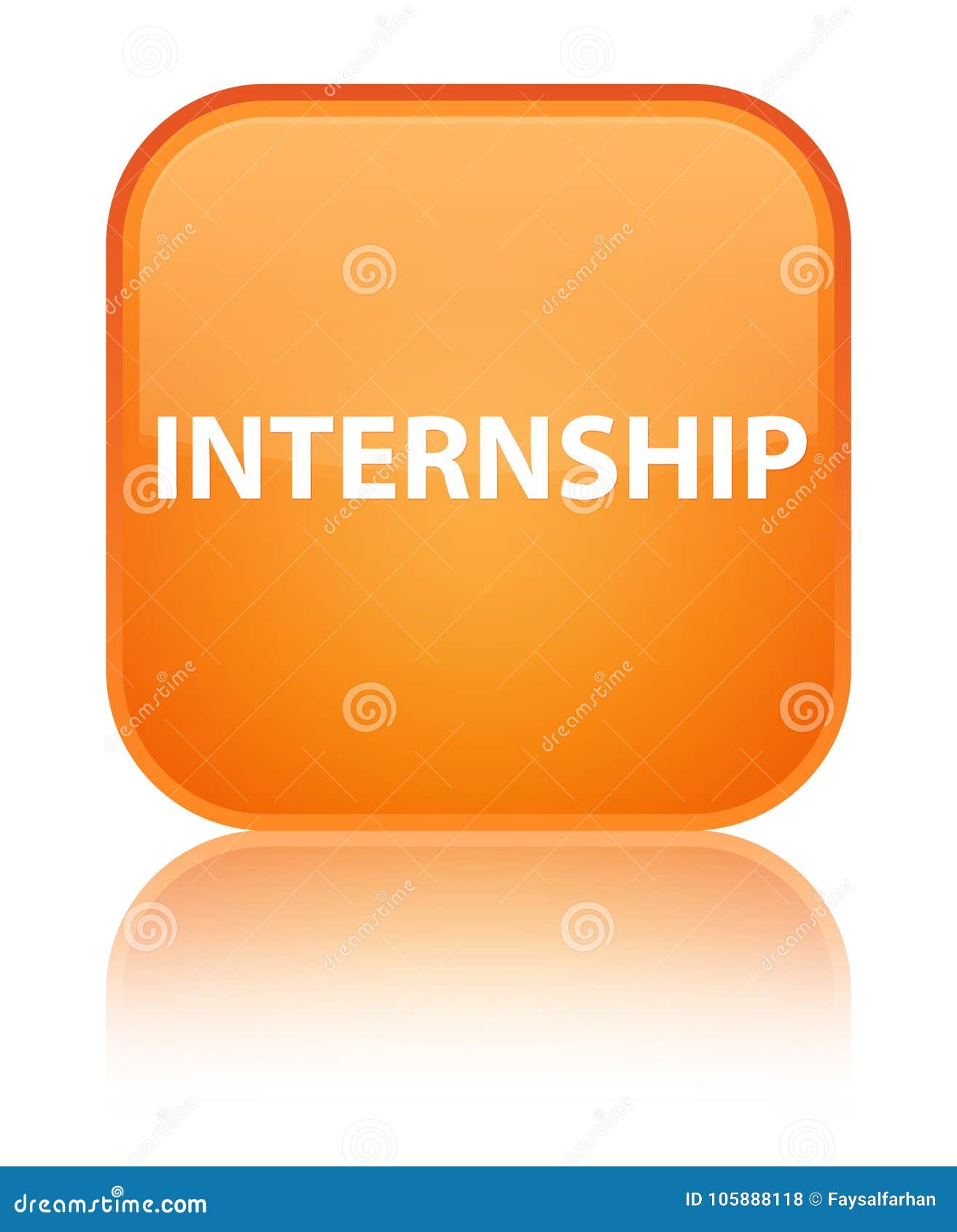 Internship Special Orange Square Button Stock Illustration ...