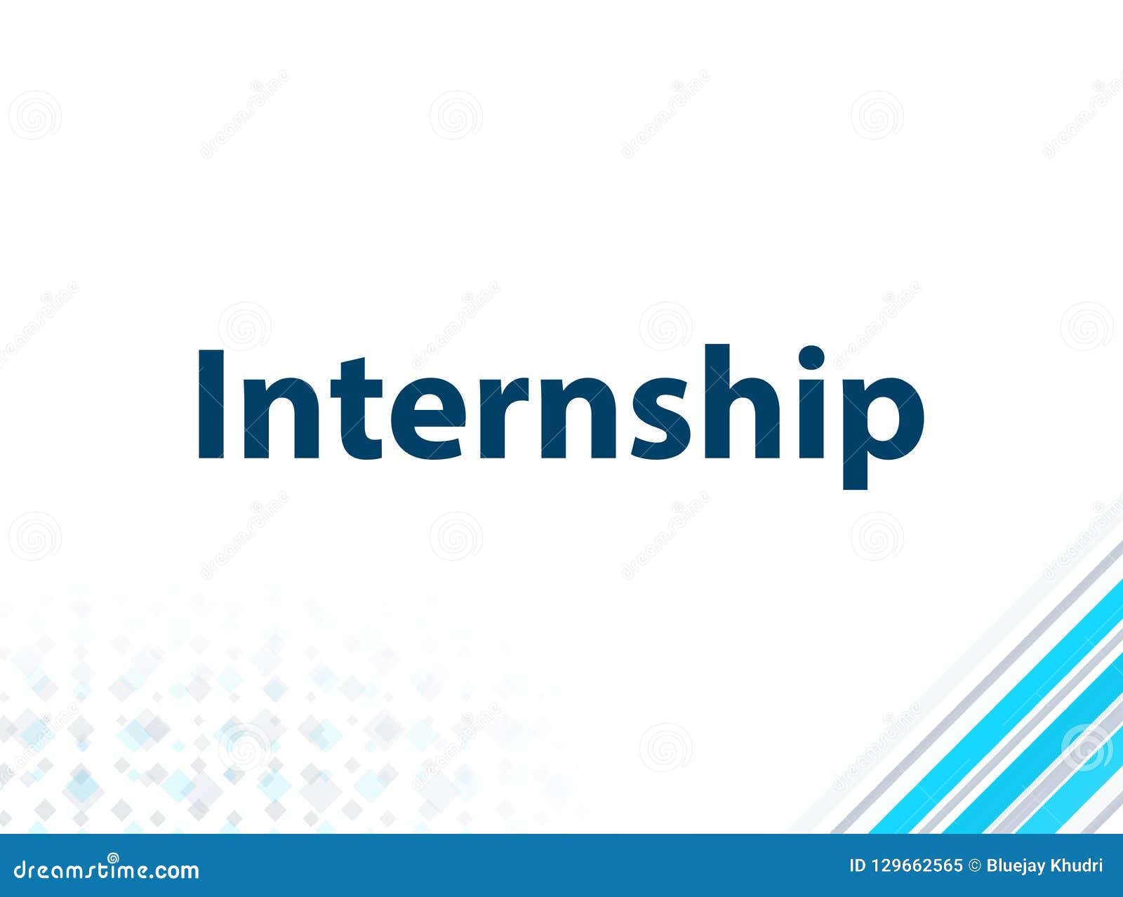 Internship Modern Flat Design Blue Abstract Background Stock ...
