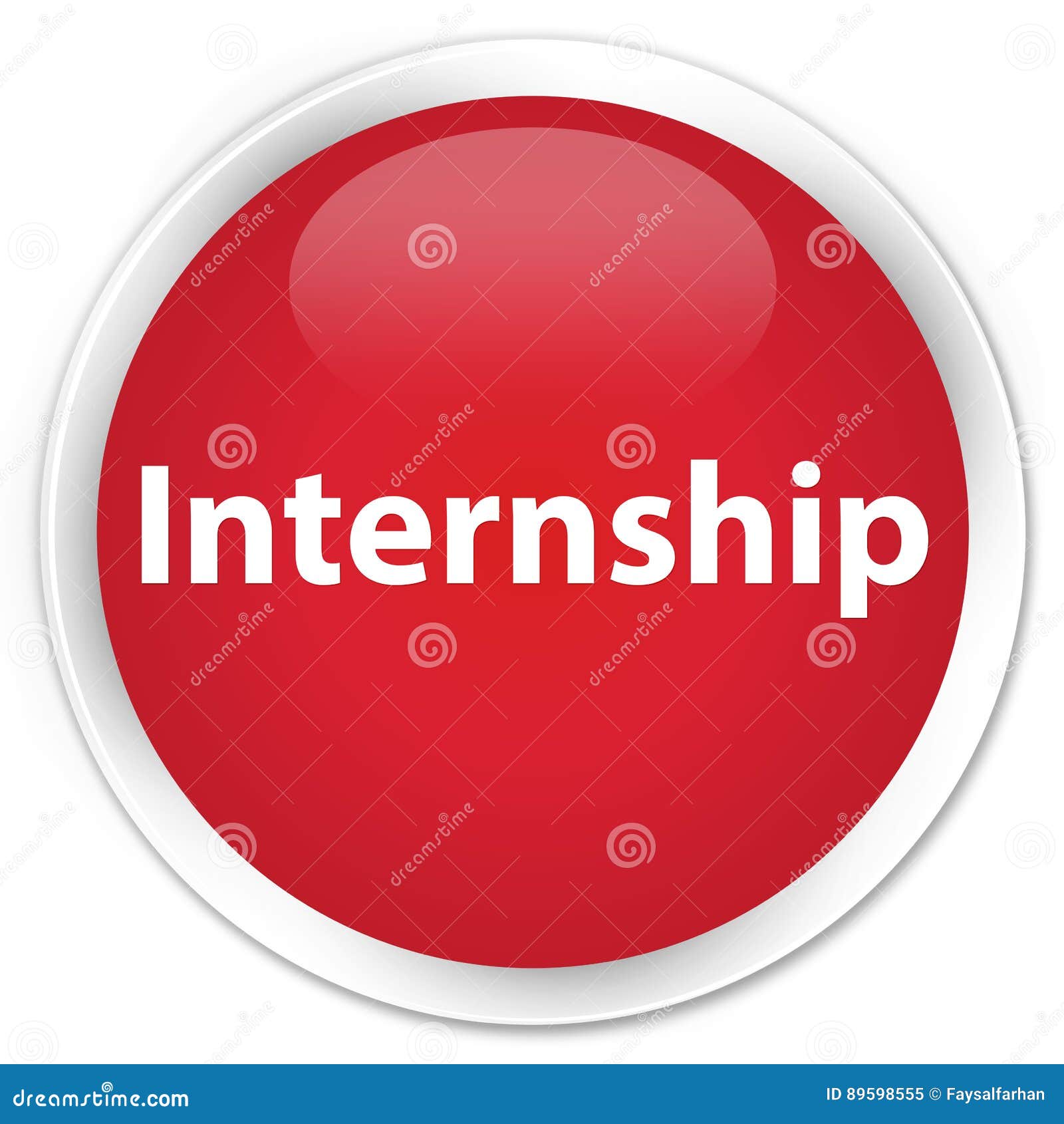 Internship Premium Red Round Button Stock Illustration - Illustration ...