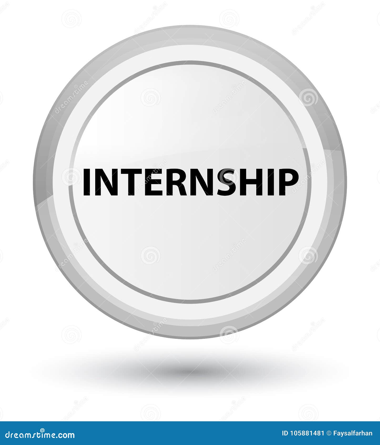 Internship Prime White Round Button Stock Illustration - Illustration ...