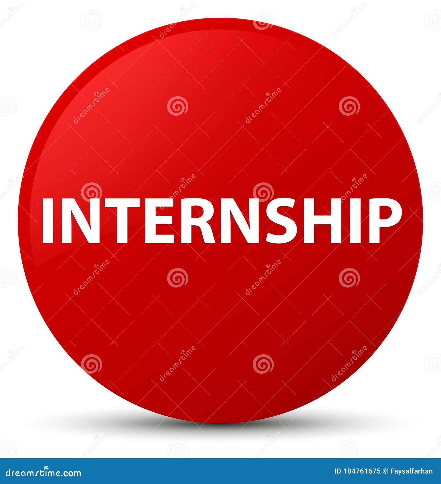 Internship Red Round Button Stock Illustration - Illustration of ...