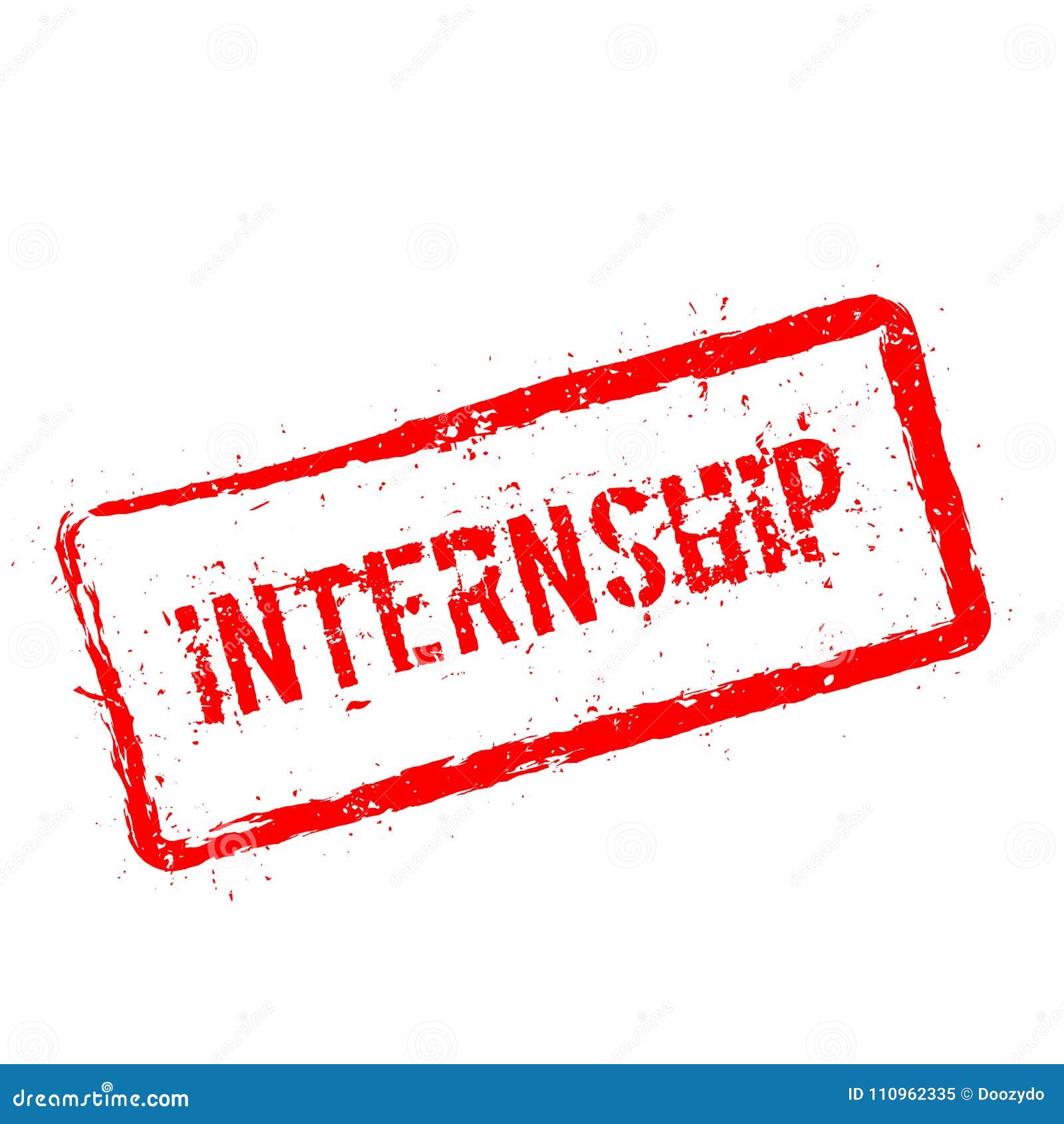 Internship Red Rubber Stamp Isolated on White. Stock Vector ...