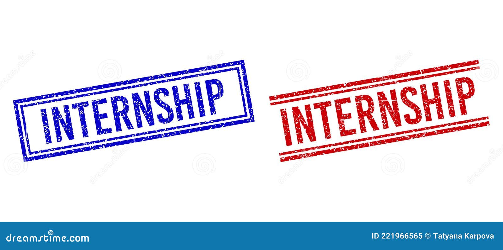 Rubber Textured INTERNSHIP Seal with Double Lines Stock Vector ...