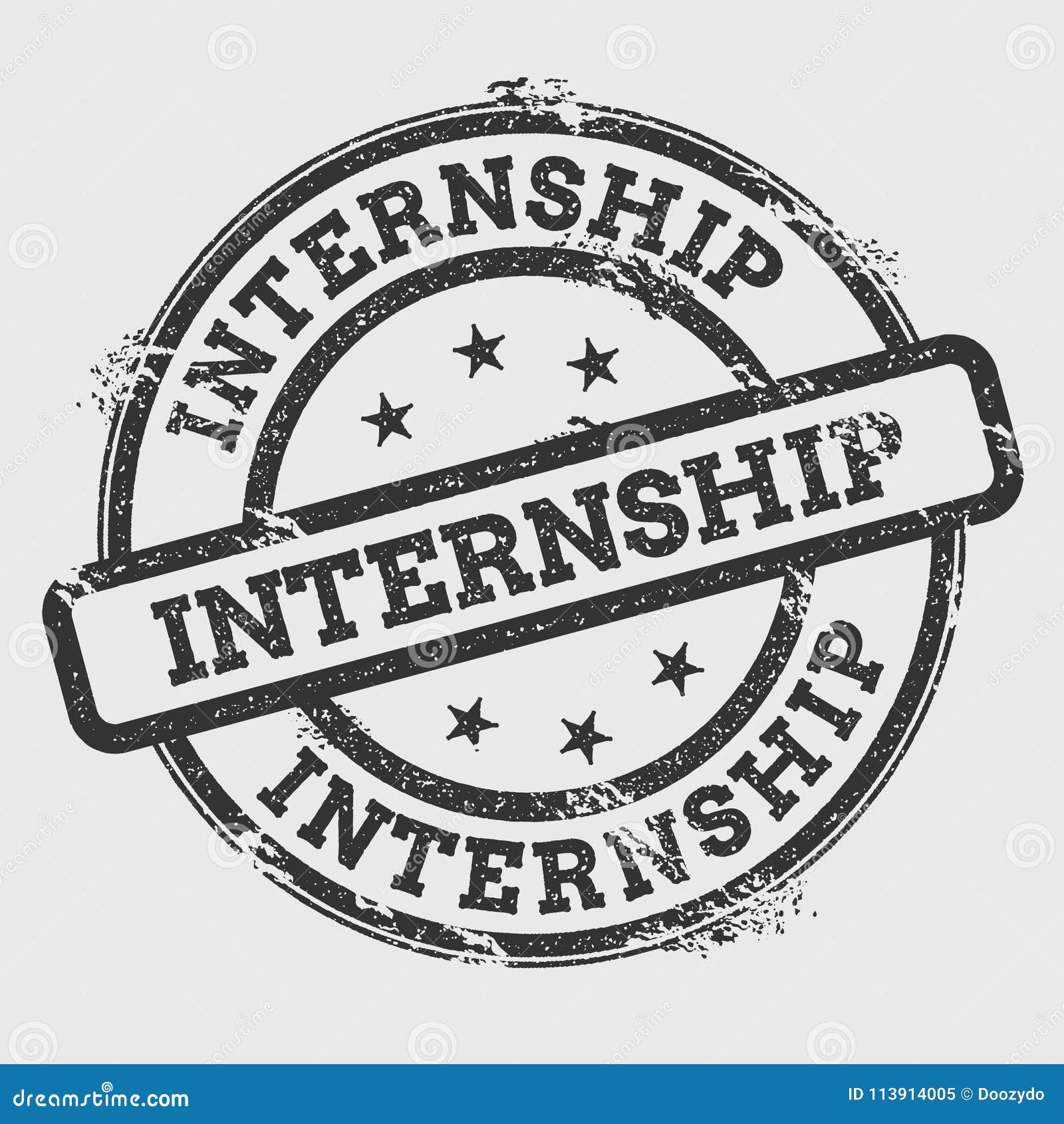 Internship Rubber Stamp Isolated on White. Stock Vector - Illustration ...
