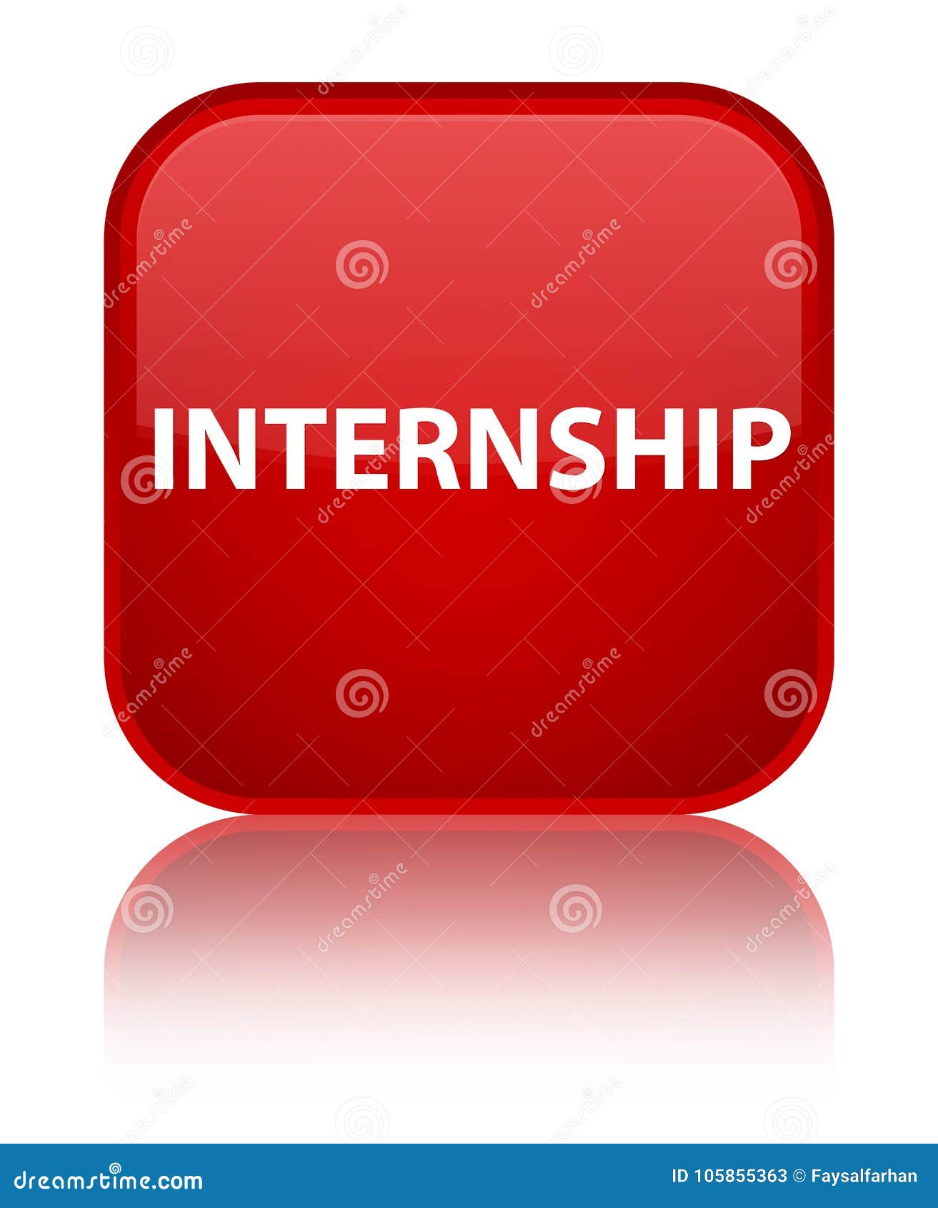 Internship Special Red Square Button Stock Illustration - Illustration ...