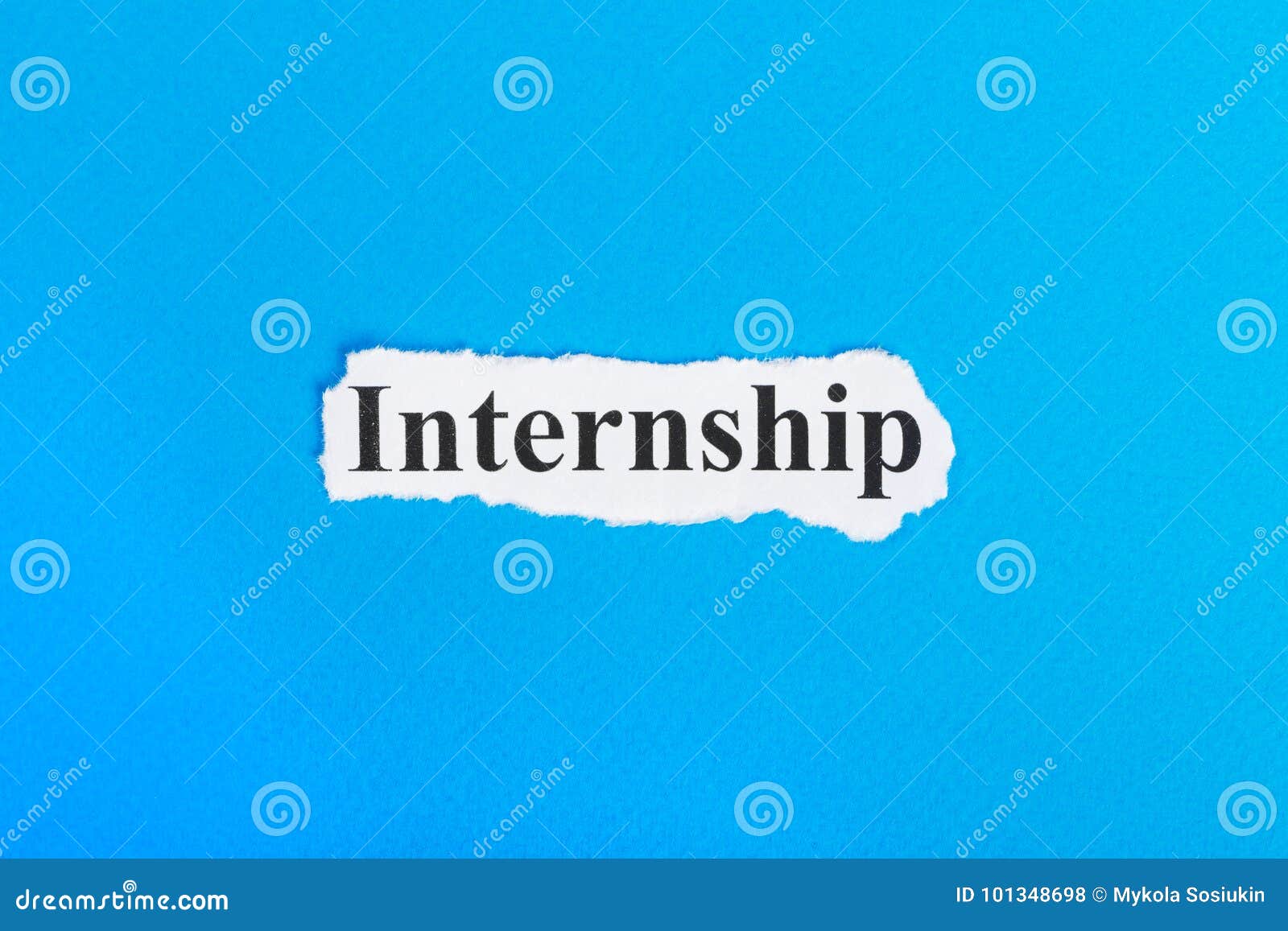 INTERNSHIP Text on Paper. Word INTERNSHIP on Torn Paper Stock Photo ...