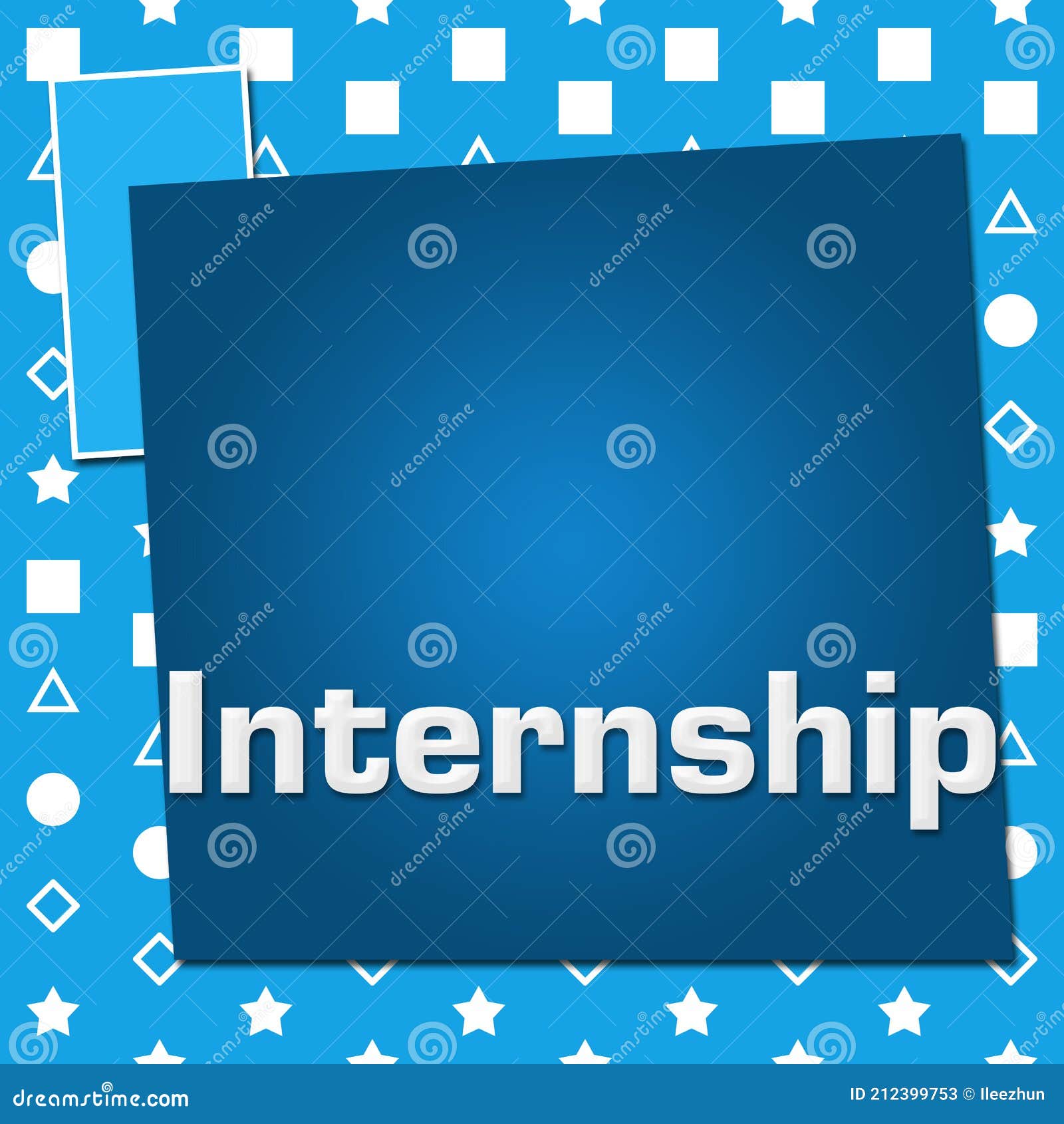 Internship Blue Basic Symbol Squares Stock Illustration - Illustration ...