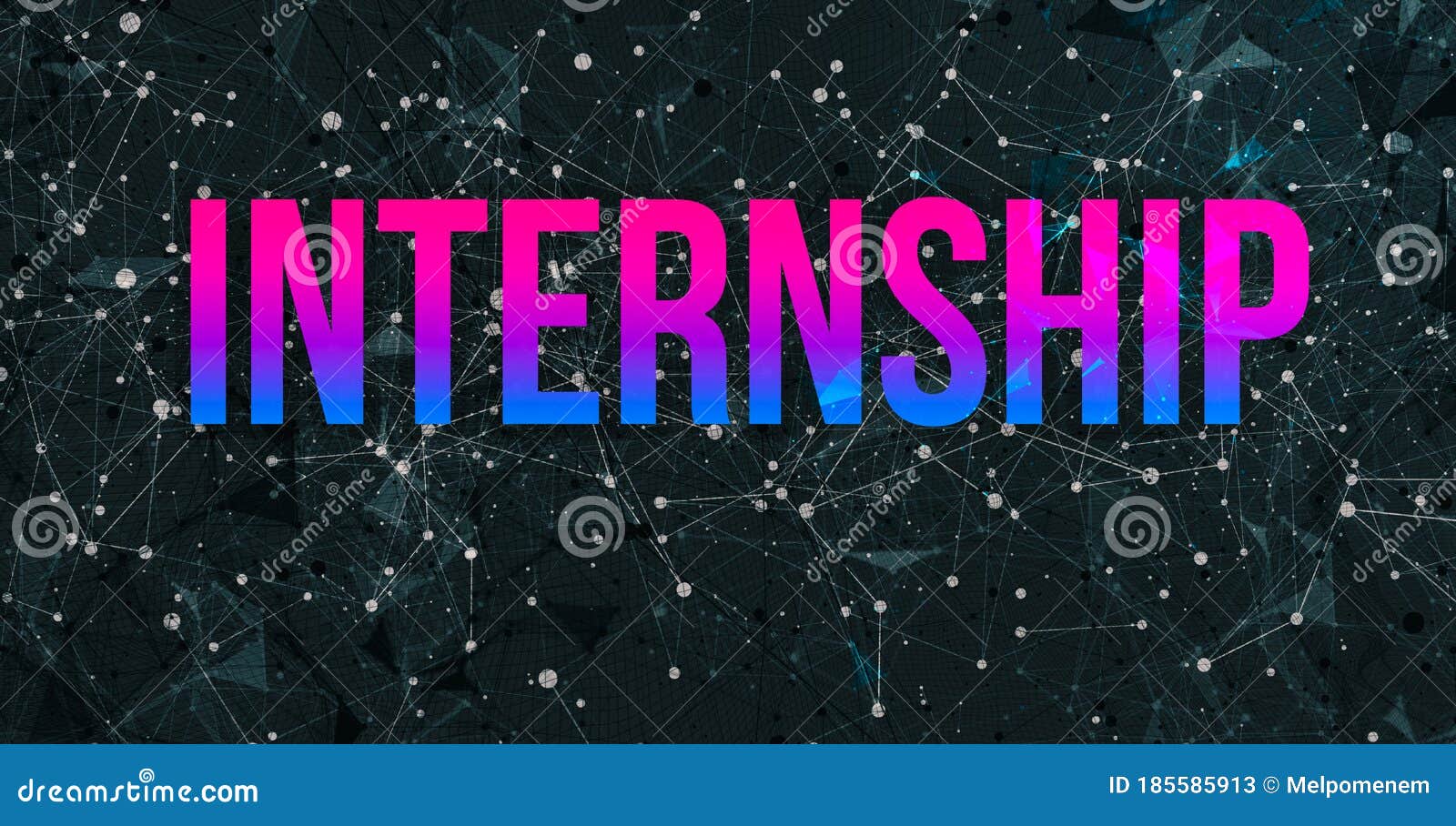 Internship Theme with Abstract Network Patterns Stock Illustration ...