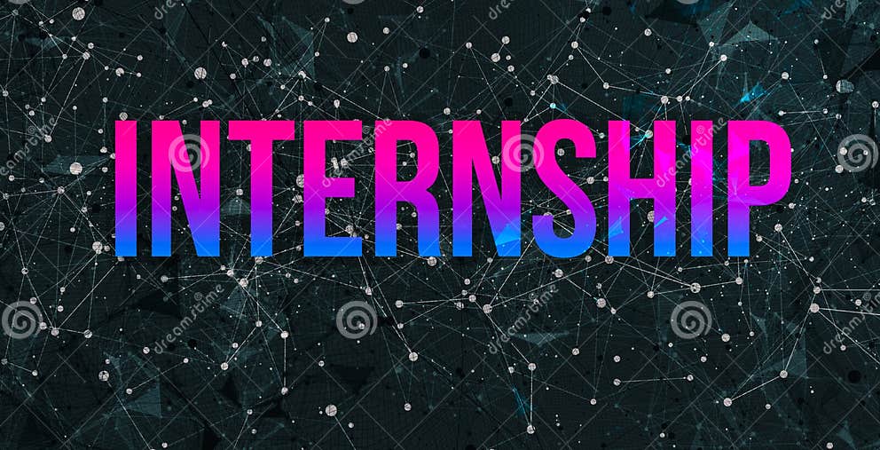 Internship Theme with Abstract Network Patterns Stock Illustration ...