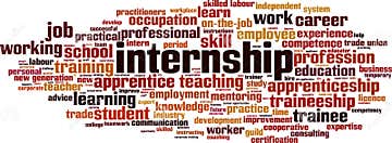 Internship word cloud stock vector. Illustration of mentoring - 213648862