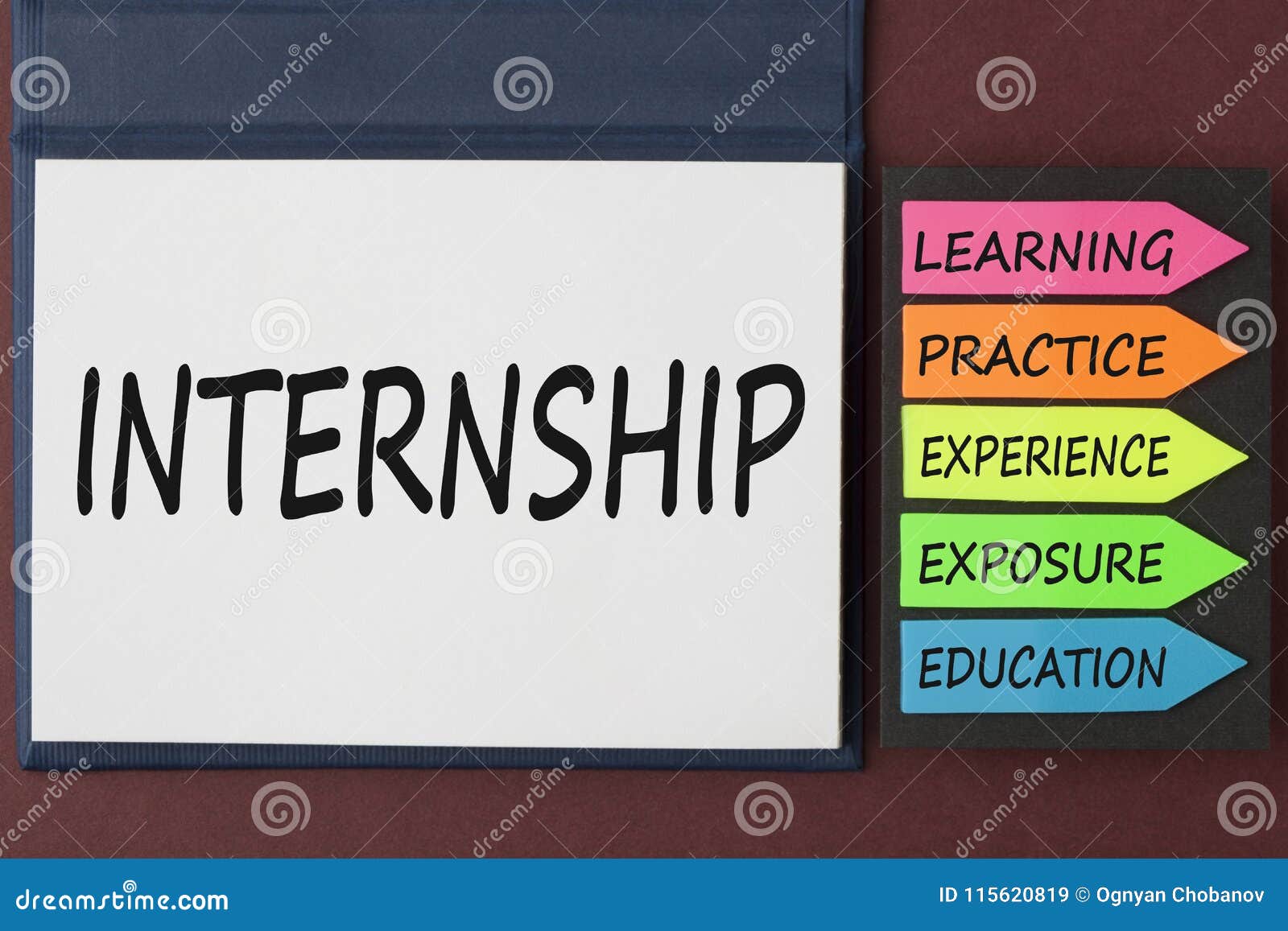 Internship Written on Notebook Concept Stock Image - Image of ...