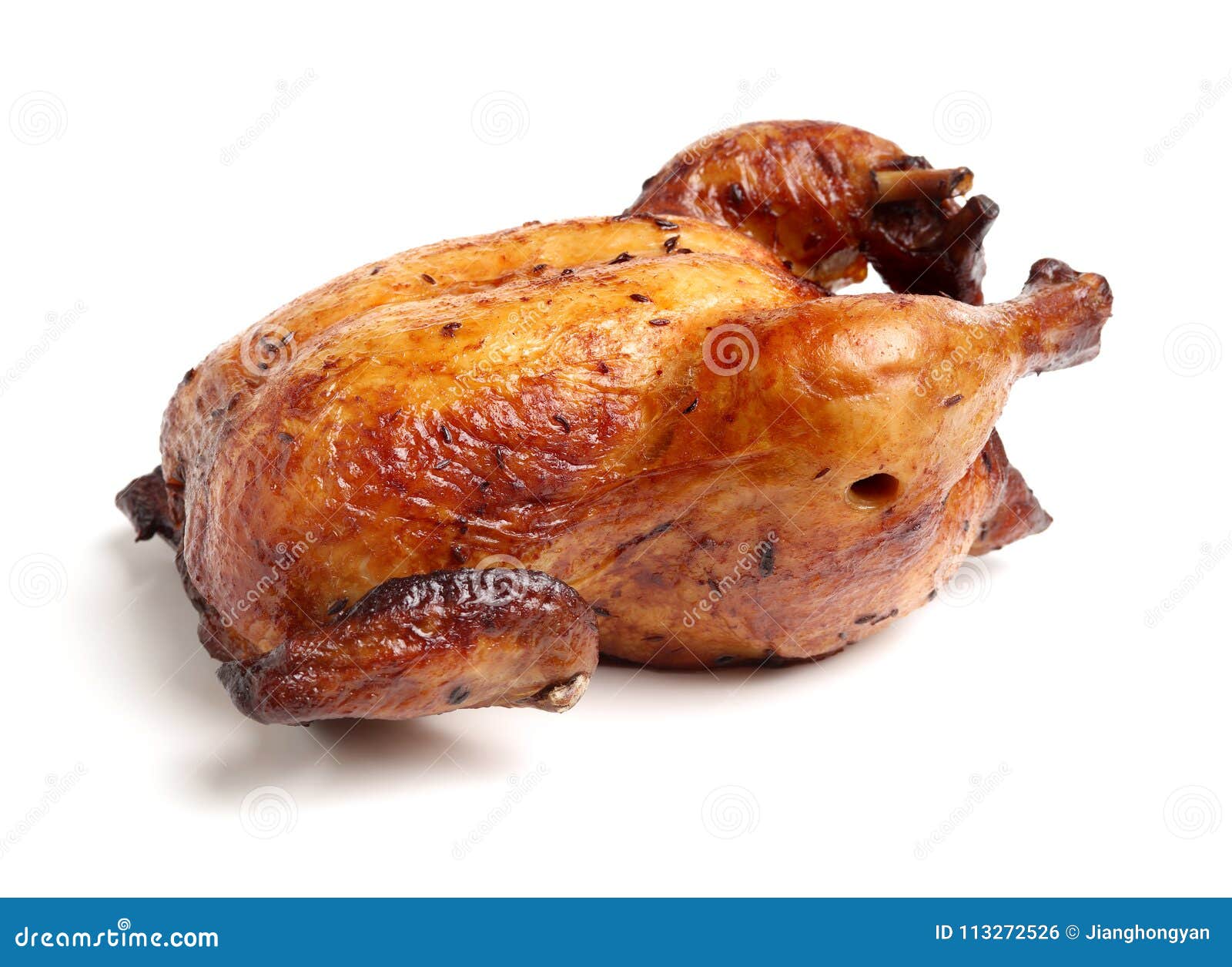 Intero pollo arrostito fotografia stock. Immagine di bevanda - 113272526