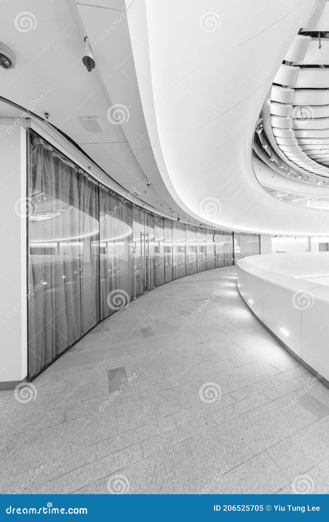Corridor of Modern Building Stock Image - Image of pathway, gallery ...