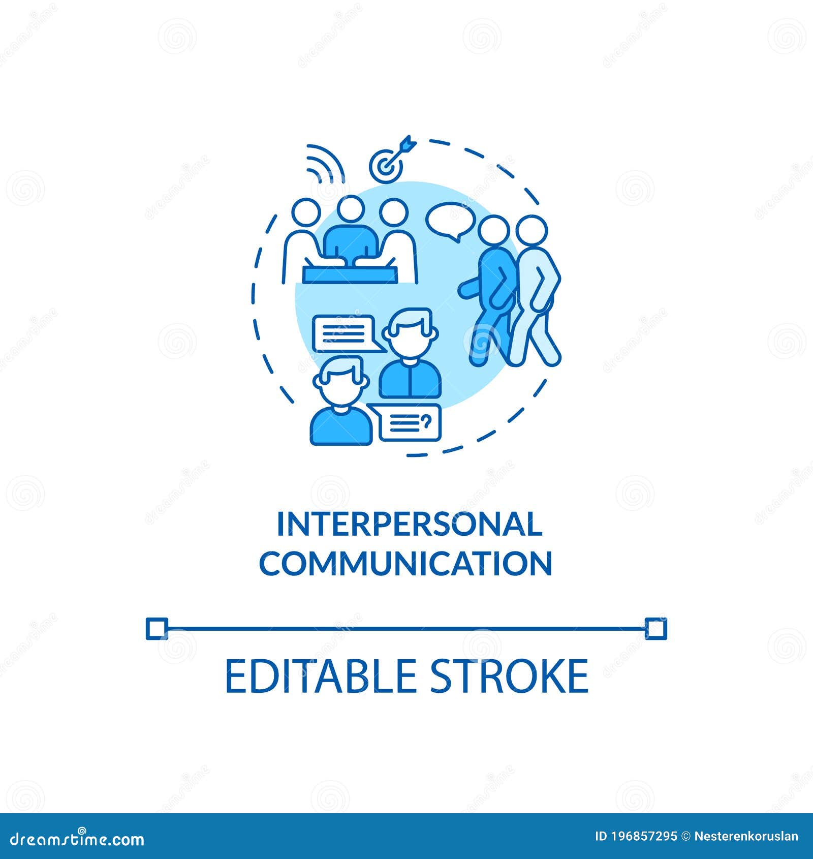 Interpersonal Communication Concept Icon Stock Vector - Illustration of ...