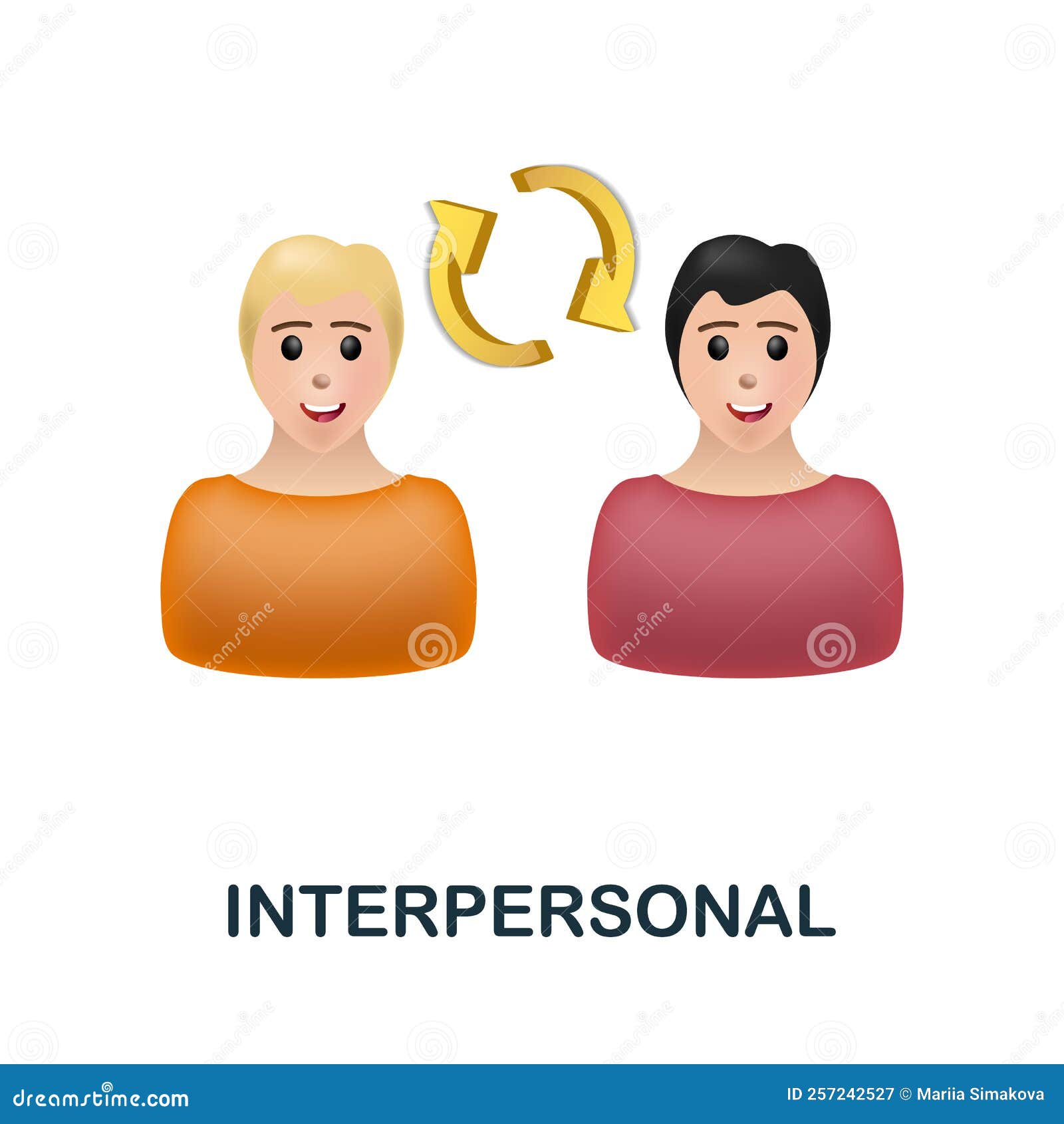 Interpersonal Icon. 3d Illustration from Corporate Development ...