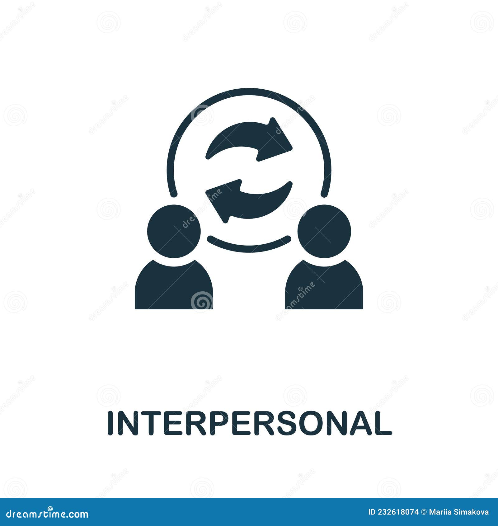 Interpersonal Icon. Monochrome Sign from Corporate Development ...