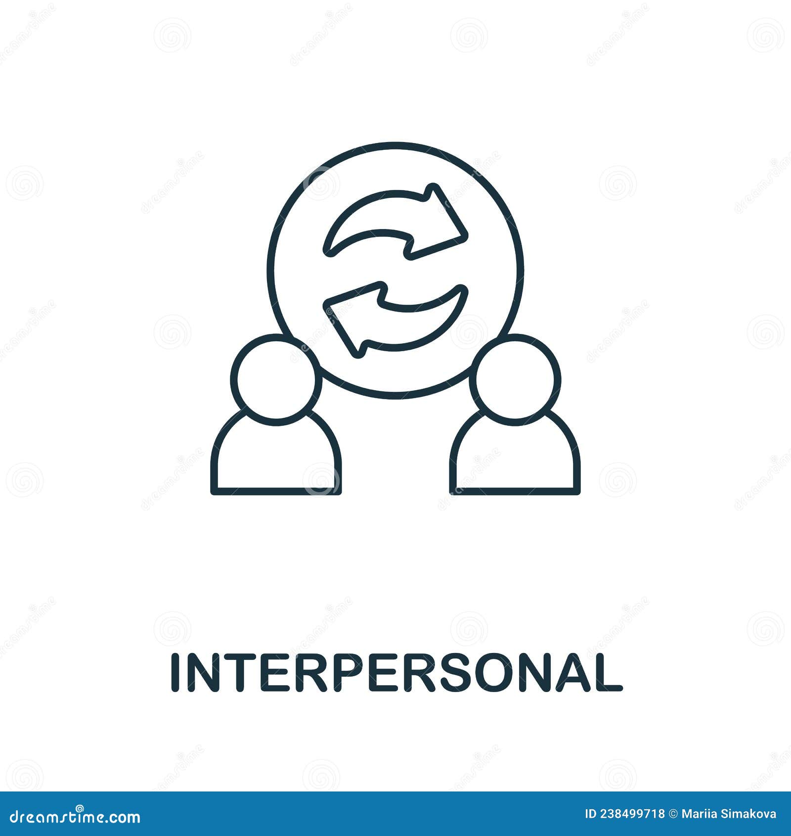 Interpersonal Icon. Line Element from Corporate Development Collection ...