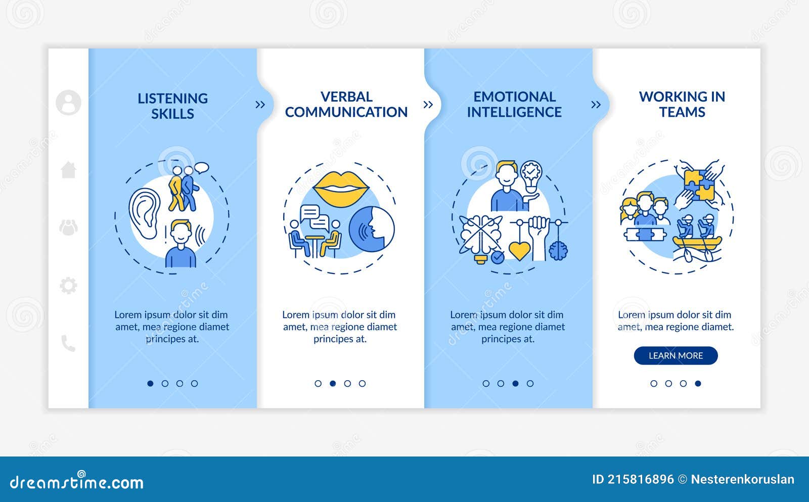 Interpersonal Skill Self Assessment Types Onboarding Vector Template ...