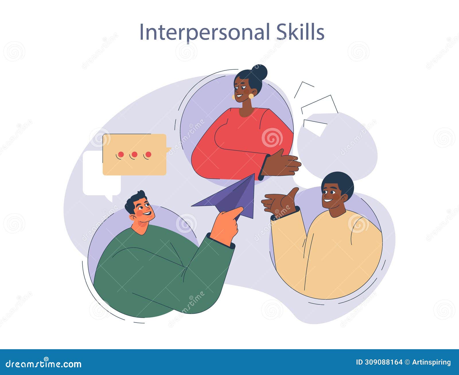 Interpersonal Skills Theme. Stock Vector - Illustration of workplace ...