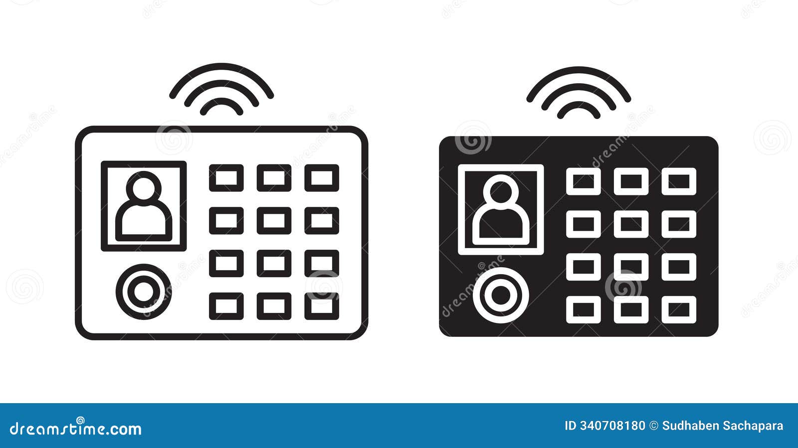 Interphone vecor icon set stock illustration. Illustration of icon ...