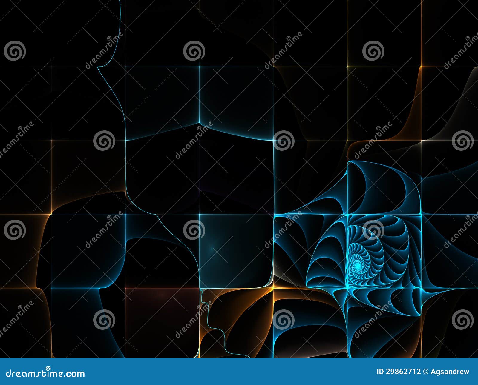 Visualization of Fractal Grid Stock Illustration - Illustration of ...