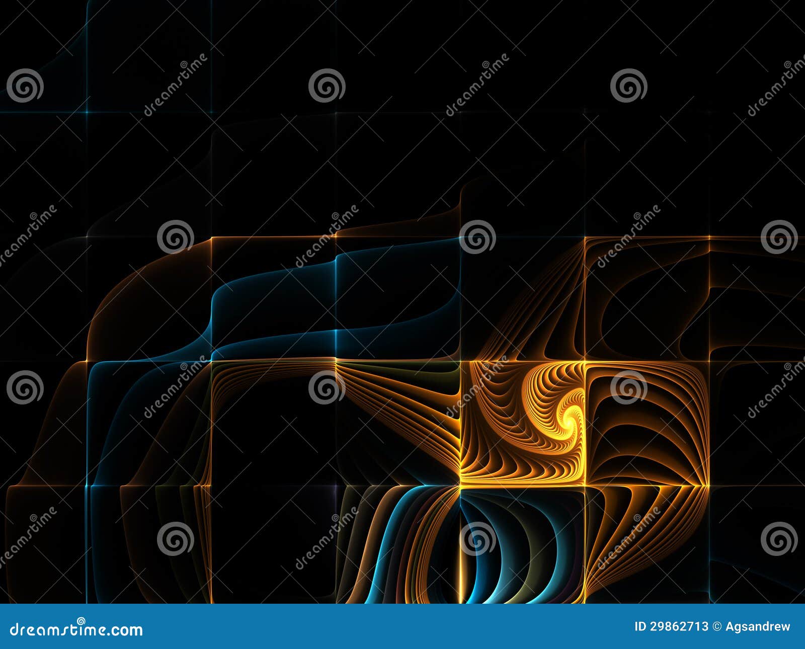 Visualization of Fractal Grid Stock Illustration - Illustration of ...