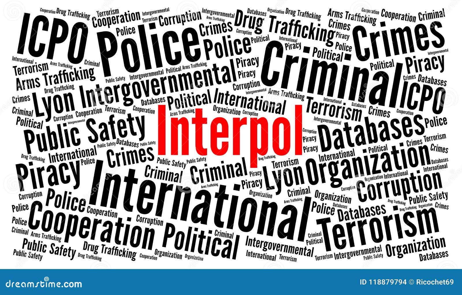 Interpol Word Cloud Concept Editorial Stock Image - Illustration of ...