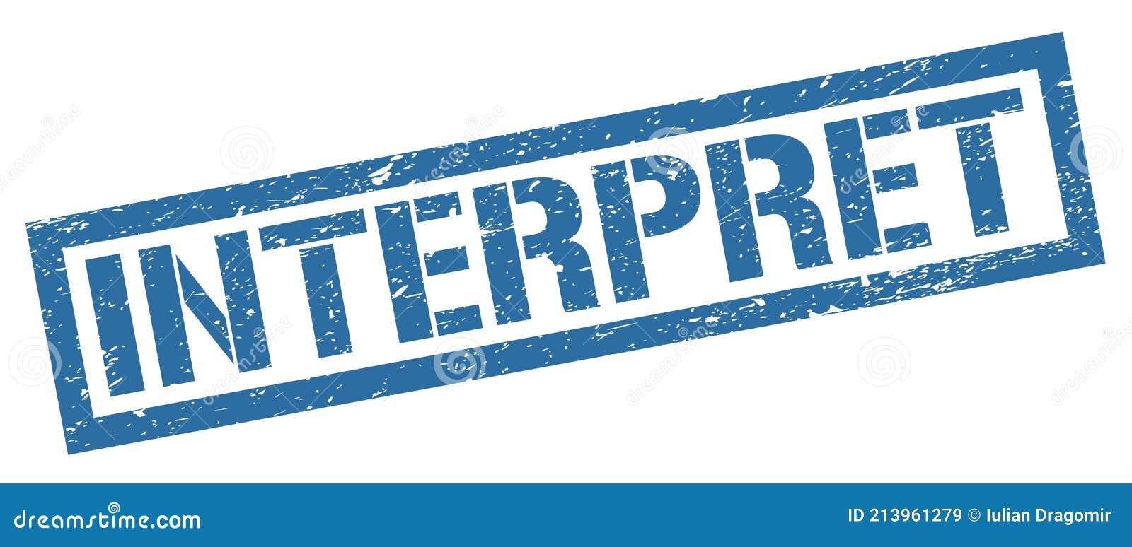 INTERPRET Text On Red Round Grungy Stamp Stock Image | CartoonDealer ...