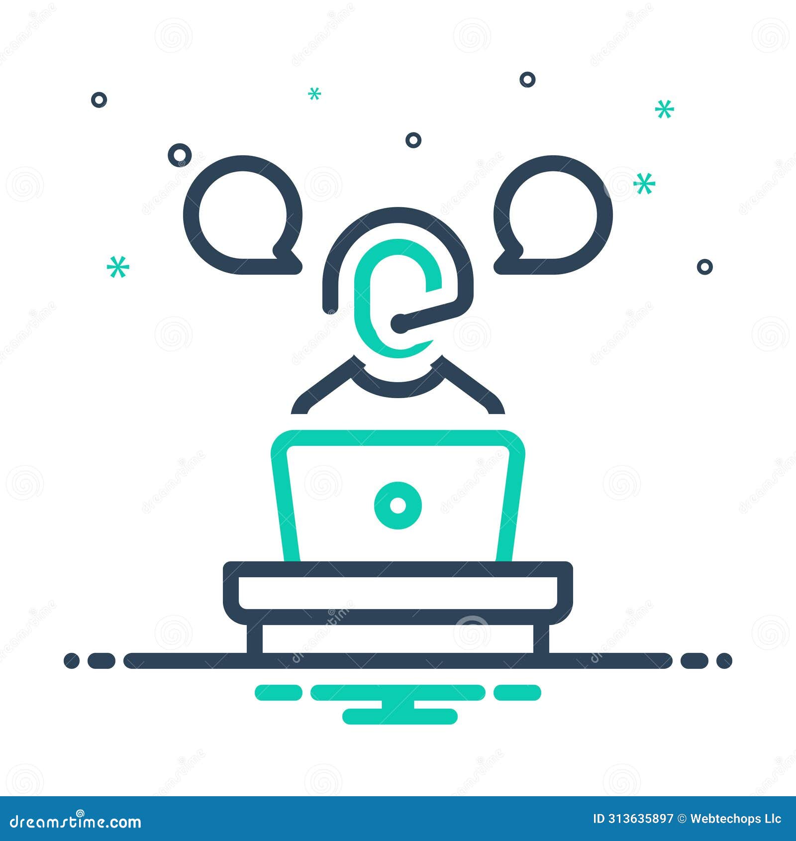 Mix Icon for Interpretation, Explanation and Helper Stock Vector ...