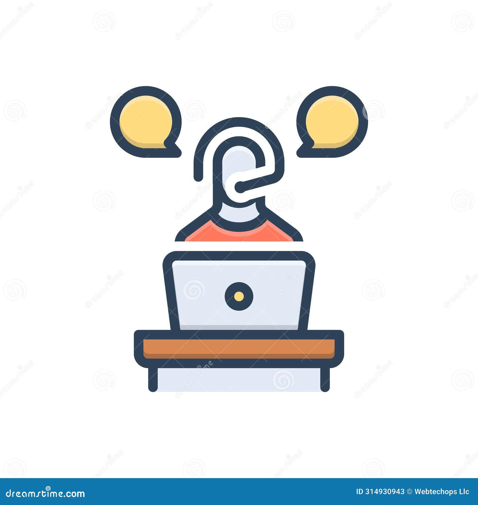 Color Illustration Icon for Interpretation, Explanation and Helper ...