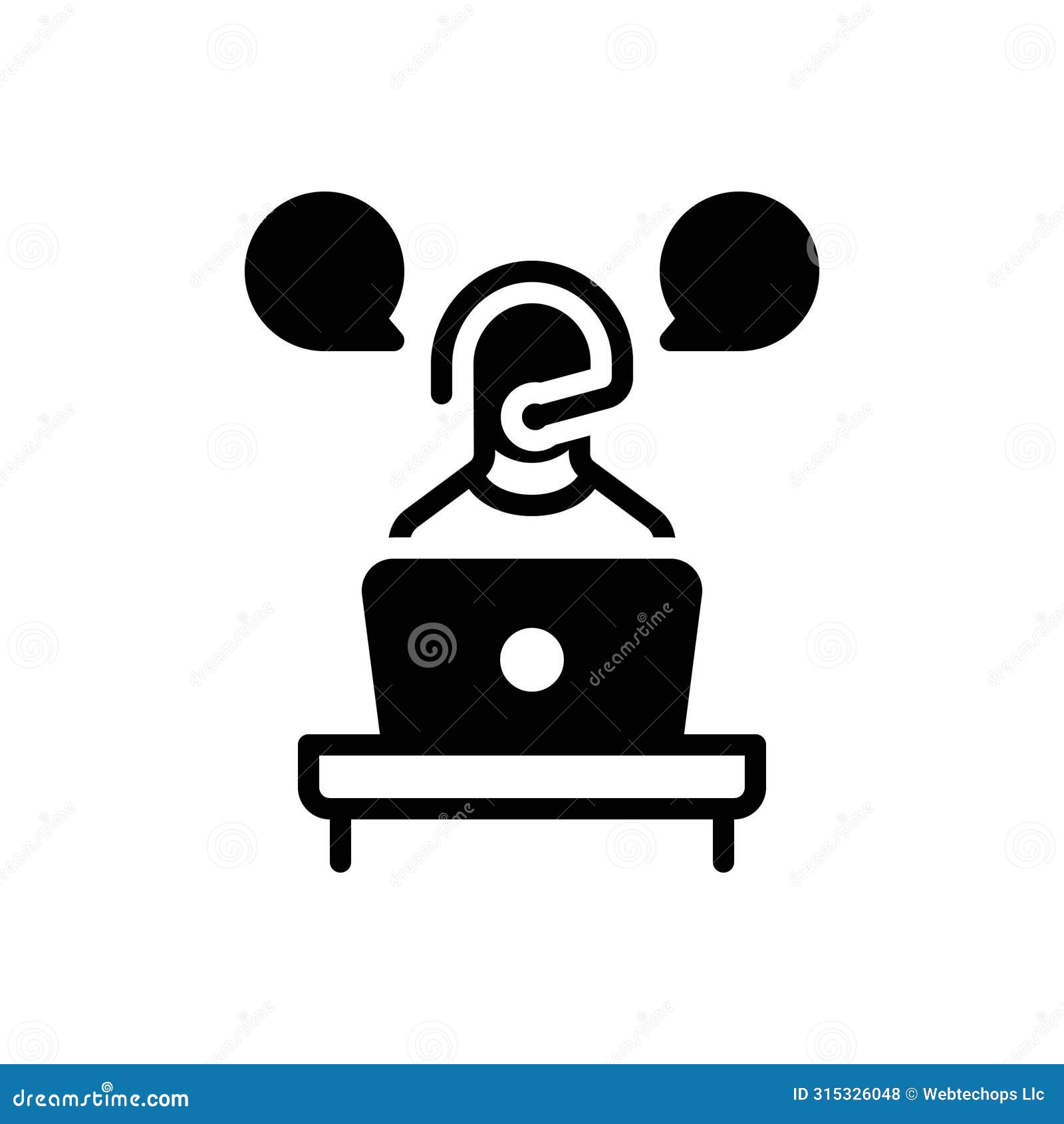 Black Solid Icon for Interpretation, Explanation and Helper Stock ...