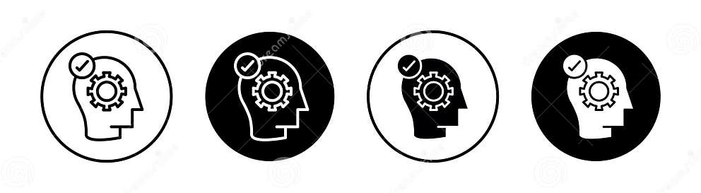 Interpretation Icon Set. Critical Data Analysis Vector Symbol in Black ...