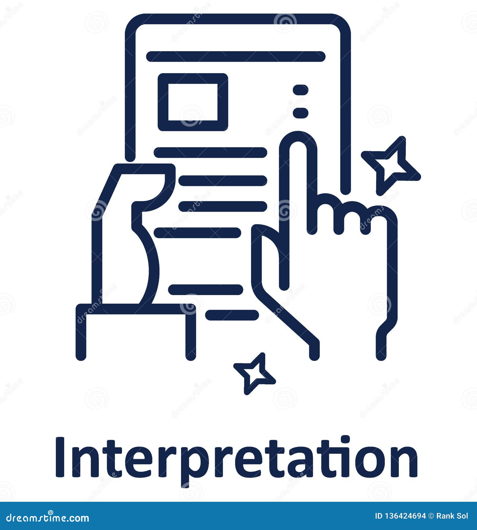 Interpretation Isolated Vector Icon that Can Easily Modified or Edit ...