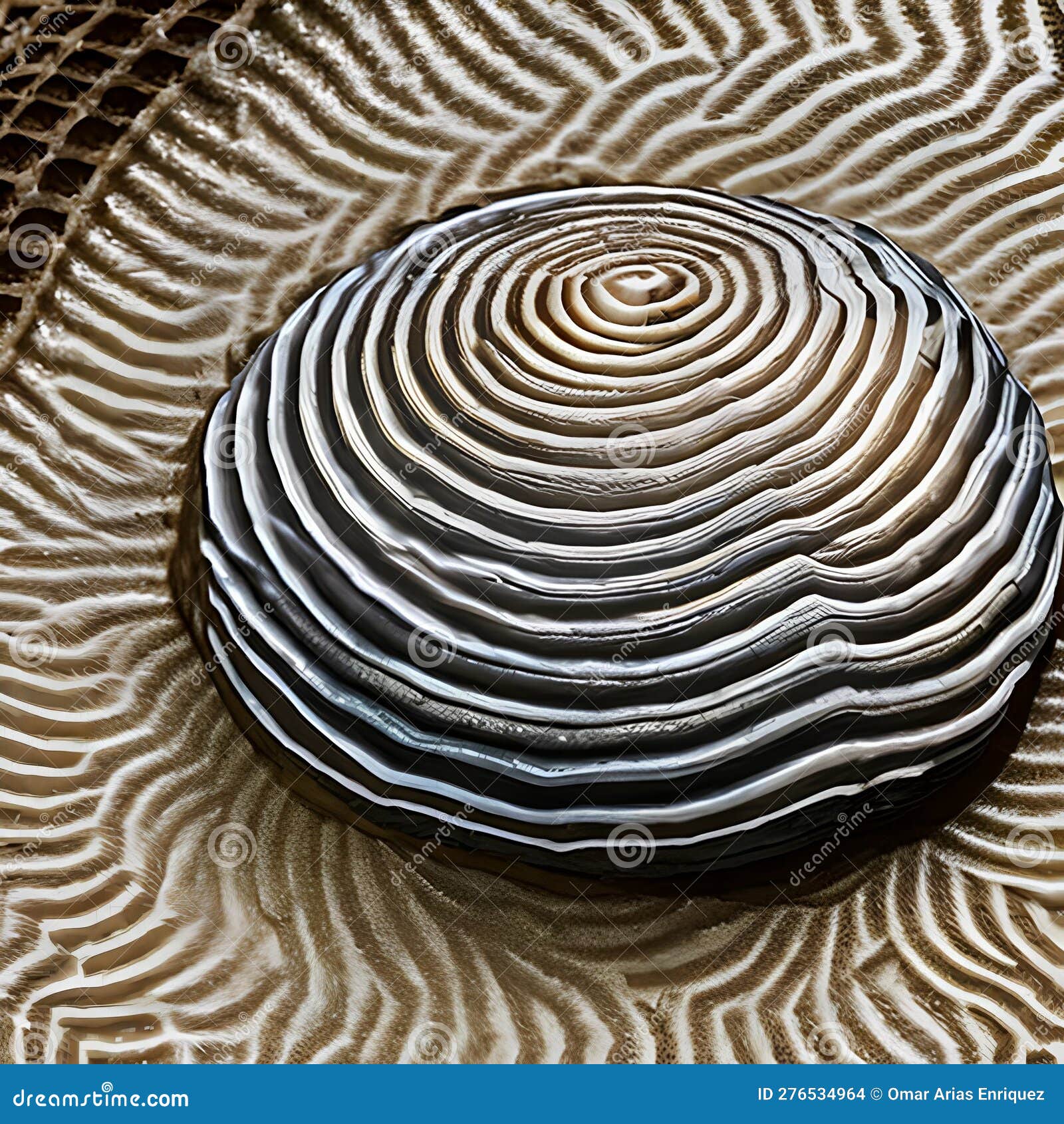 An Interpretation of a Seashell, with Textured and Patterned Shapes ...