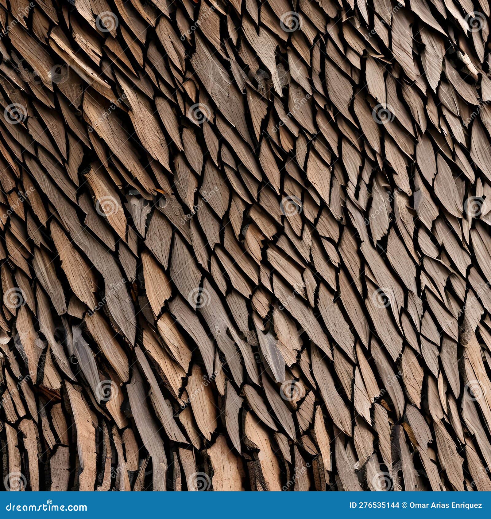 An Interpretation of a Tree Bark, with Textured and Jagged Shapes ...