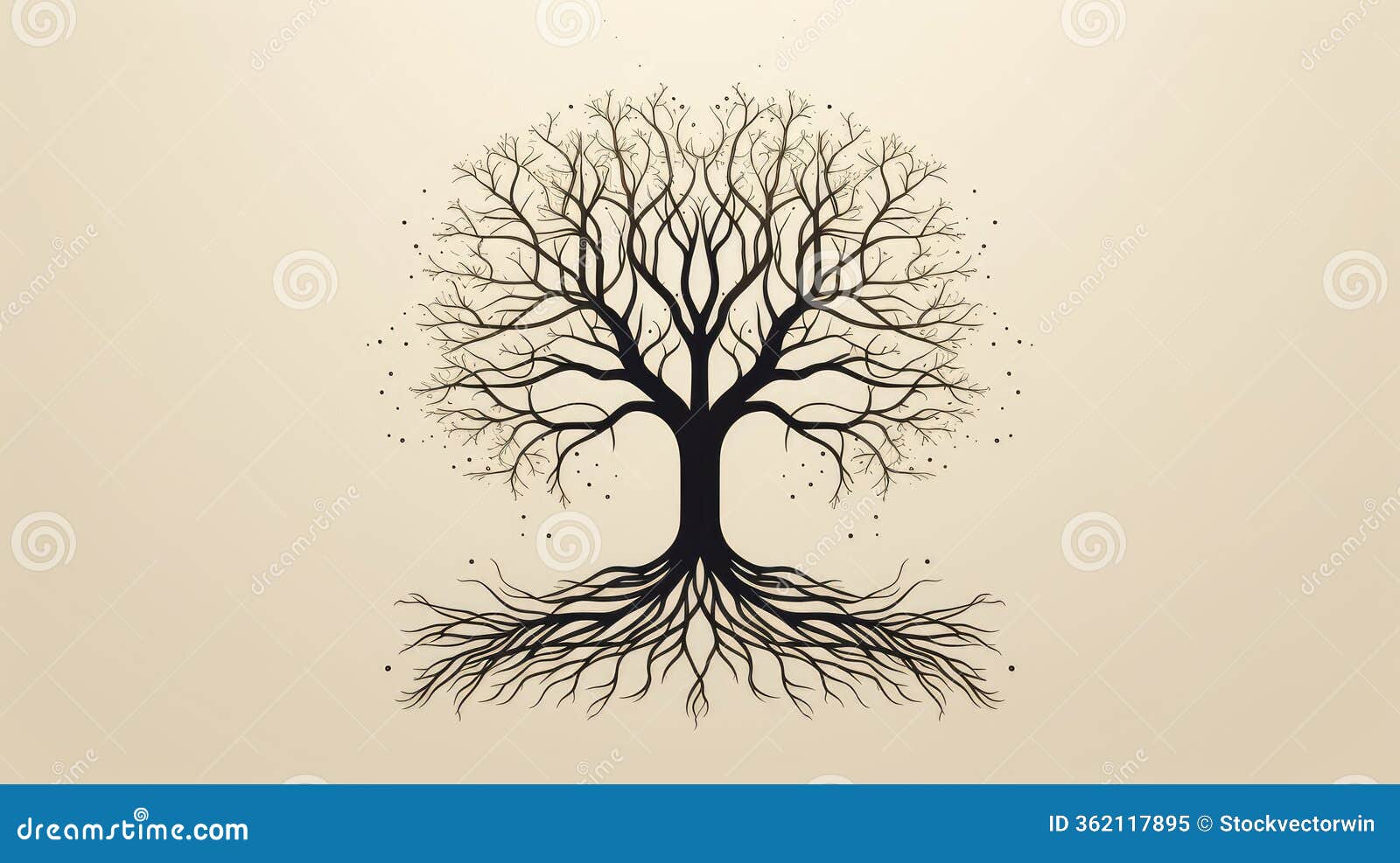 Interpretation Tree With Roots Graphic Royalty-Free Illustration ...