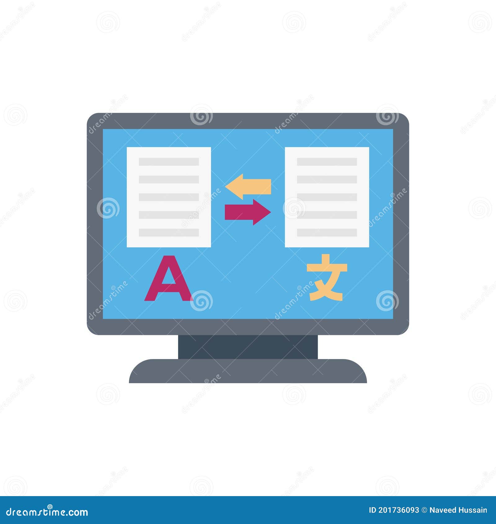 Interpretation Vector Flat Color Icon Stock Vector - Illustration of ...