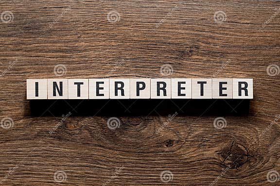 Interpreter - Word Concept on Building Blocks, Text Stock Photo - Image ...