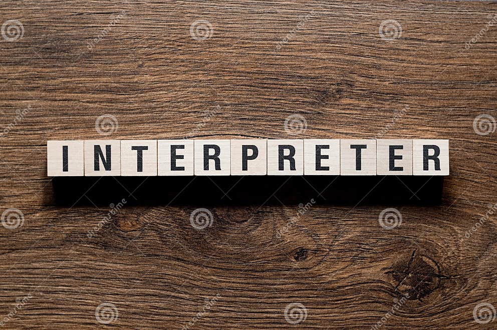 Interpreter - Word Concept on Building Blocks, Text Stock Photo - Image ...