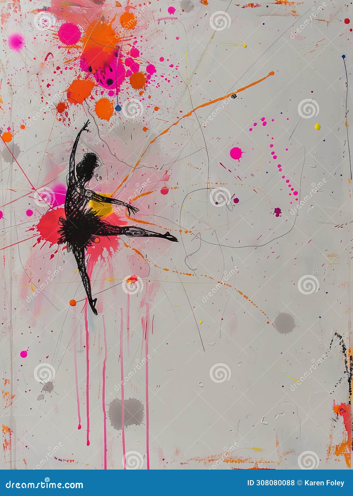 Interpretive dance stock illustration. Illustration of movement - 308080088