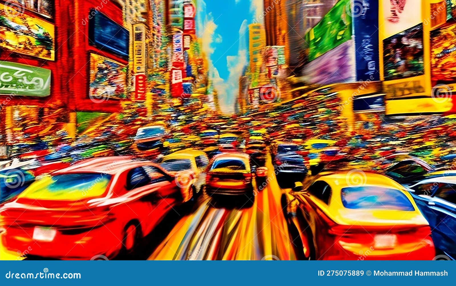 Interpretive Traffic Symphony - a Vibrant AI Artwork, Made with ...